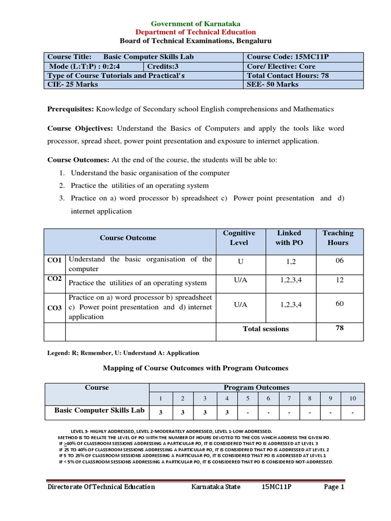 BCS Lab | PDF | Application Software | Worksheet