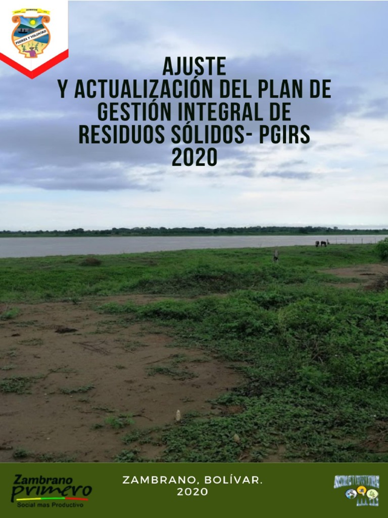 Componente General Del Plan de Gestion Integral de Residuos Solidos Pgirs Zambrano Bolivar | PDF ...