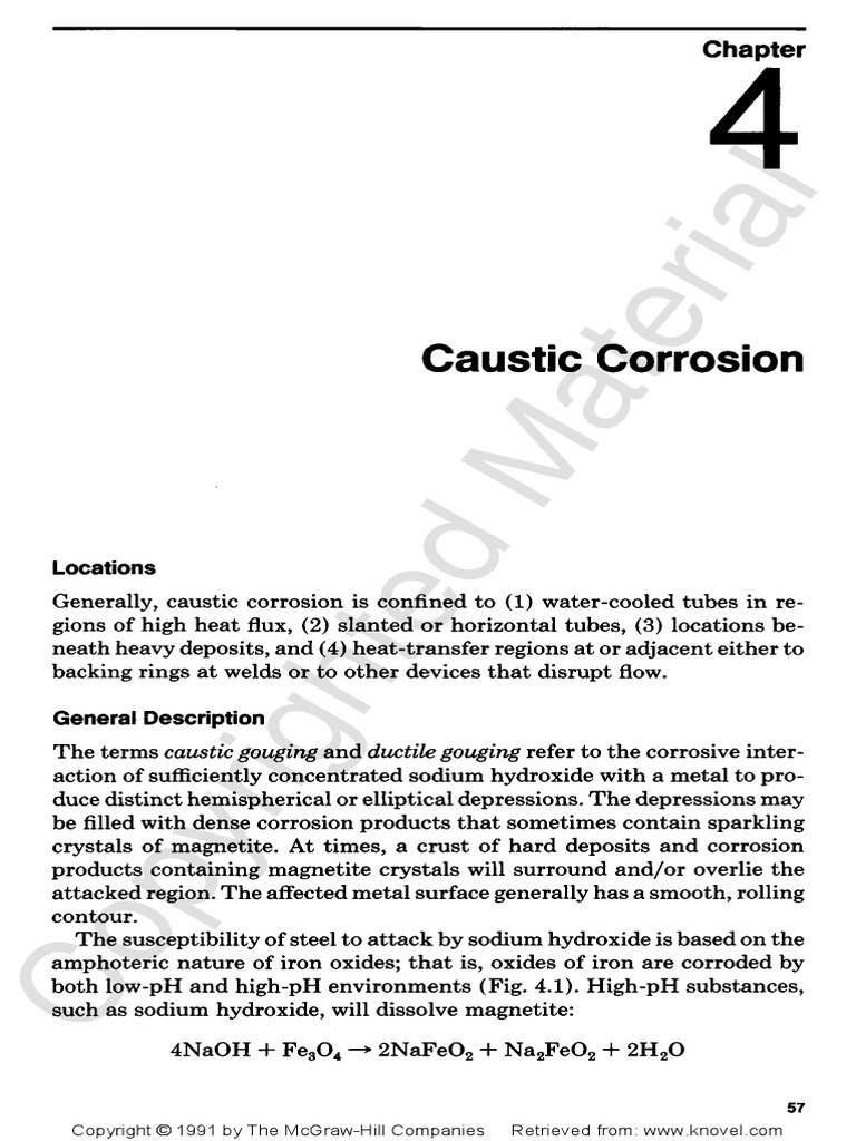 4 Caustic Corrosion | PDF | Corrosion | Sodium Hydroxide