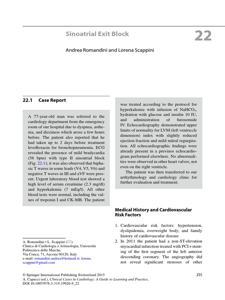 SA Exit Block (Andrea Romandini) | PDF | Heart | Electrocardiography