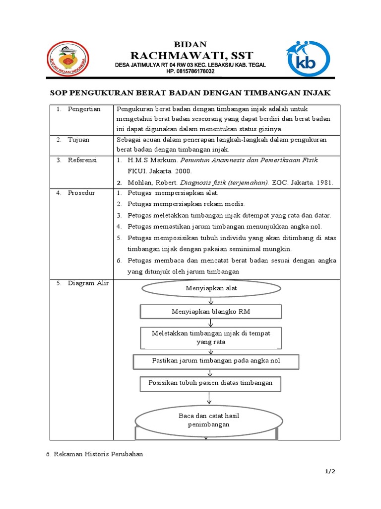 Sop Timbang BB | PDF