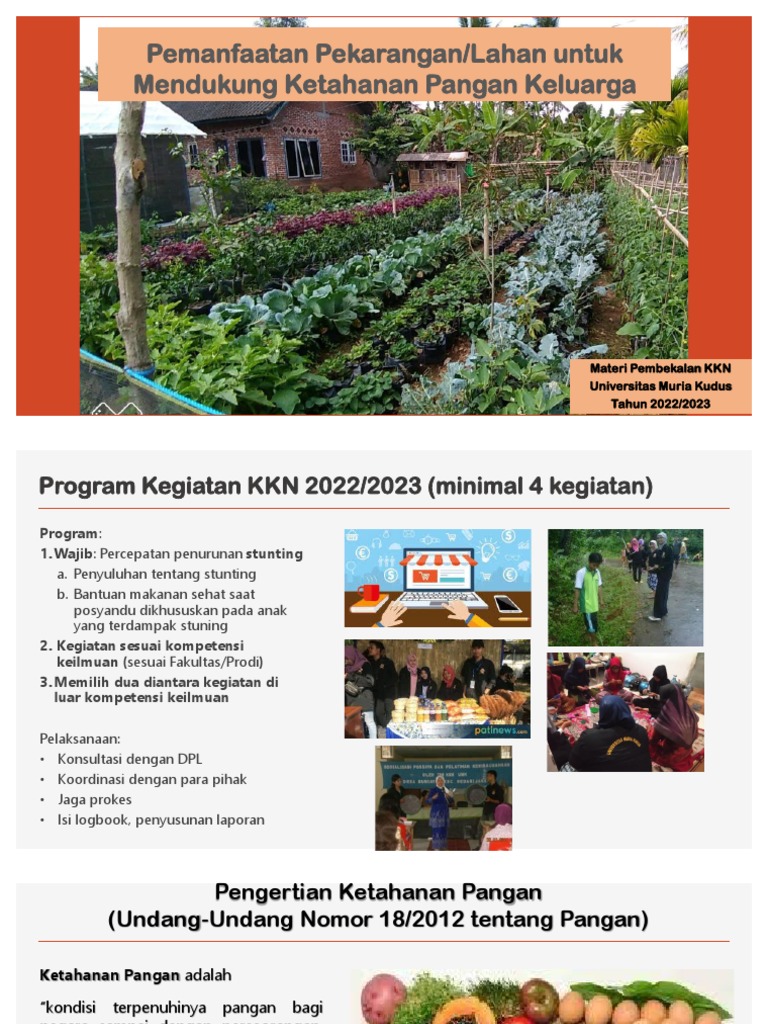 Pemanfaatan Lahan untuk Ketahanan Pangan | PDF