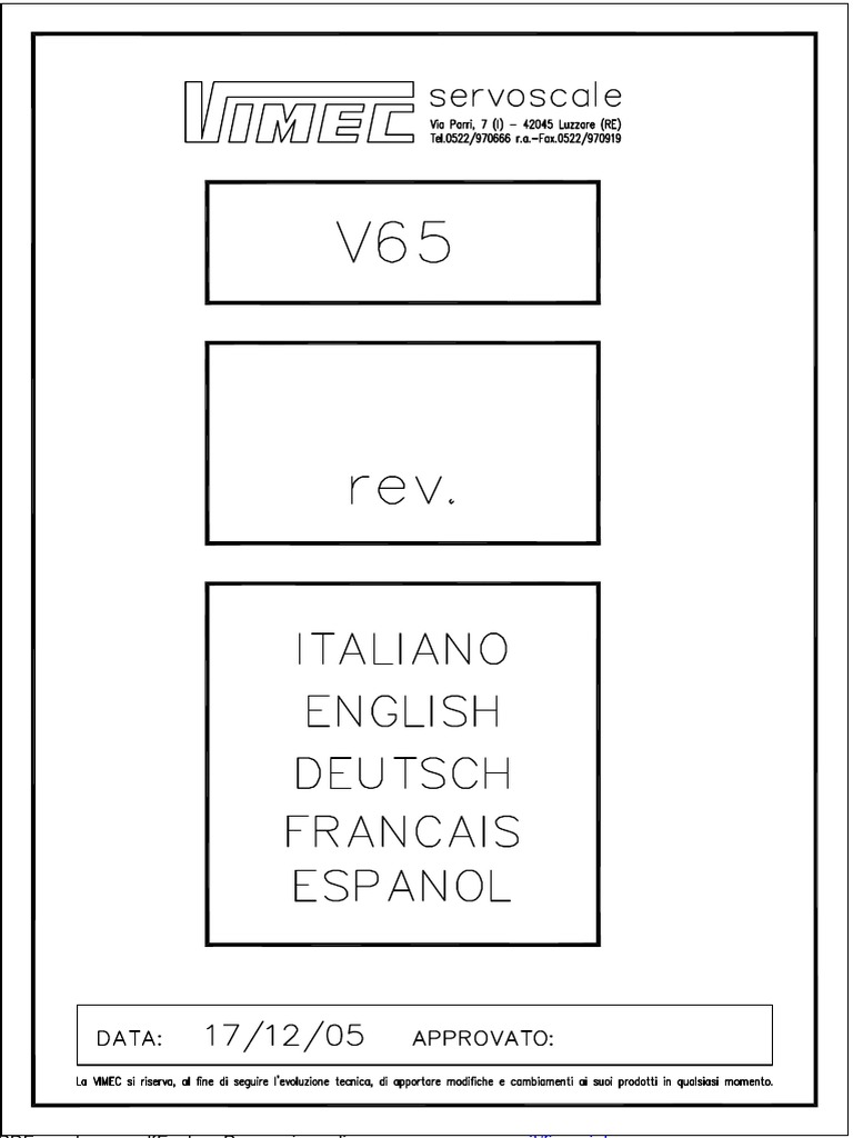 V65 English | PDF