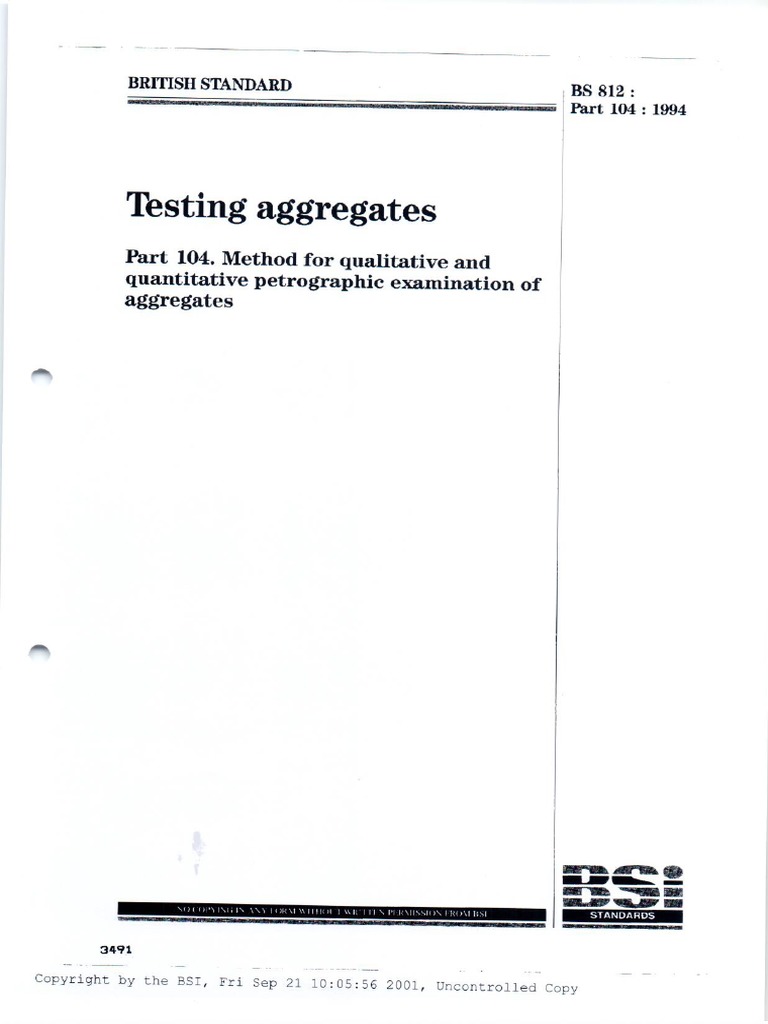 6 - BS812 Part 104 1994 Petrographic Examination | PDF
