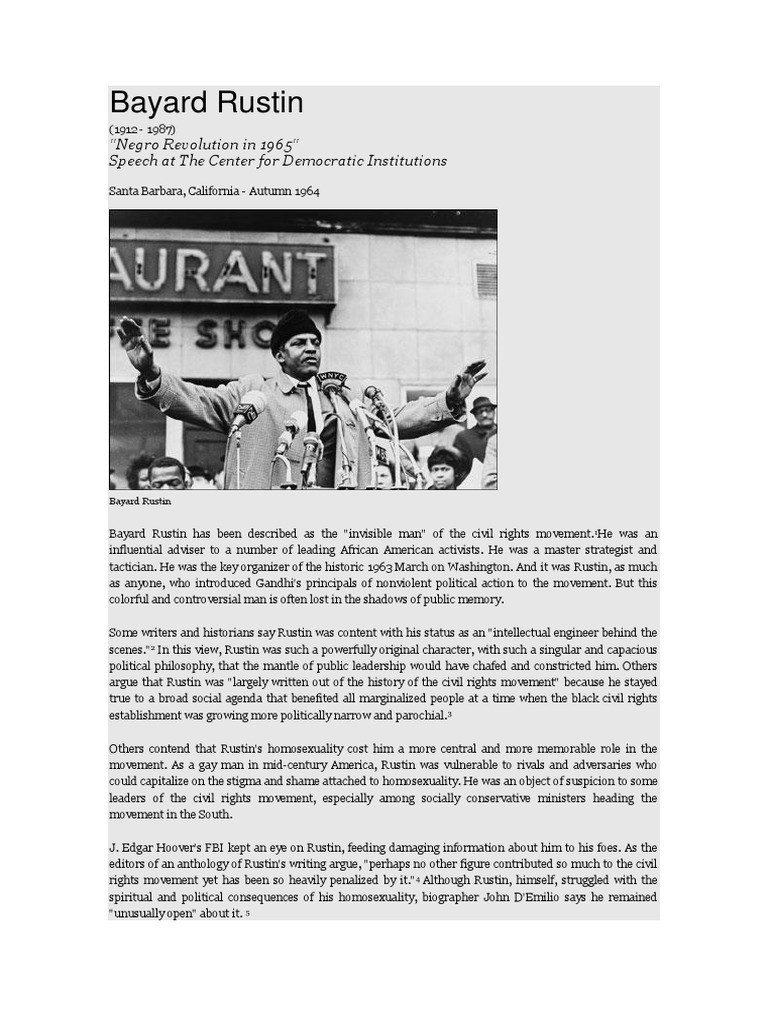 The Vision of Bayard Rustin: Nonviolence, Coalition Building, and ...