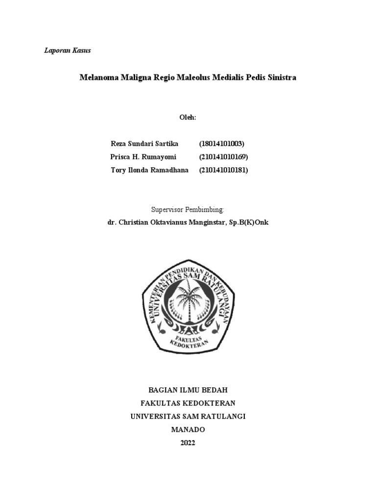 Lapkas Melanoma | PDF | Kesehatan Holistik | Sains & Matematika