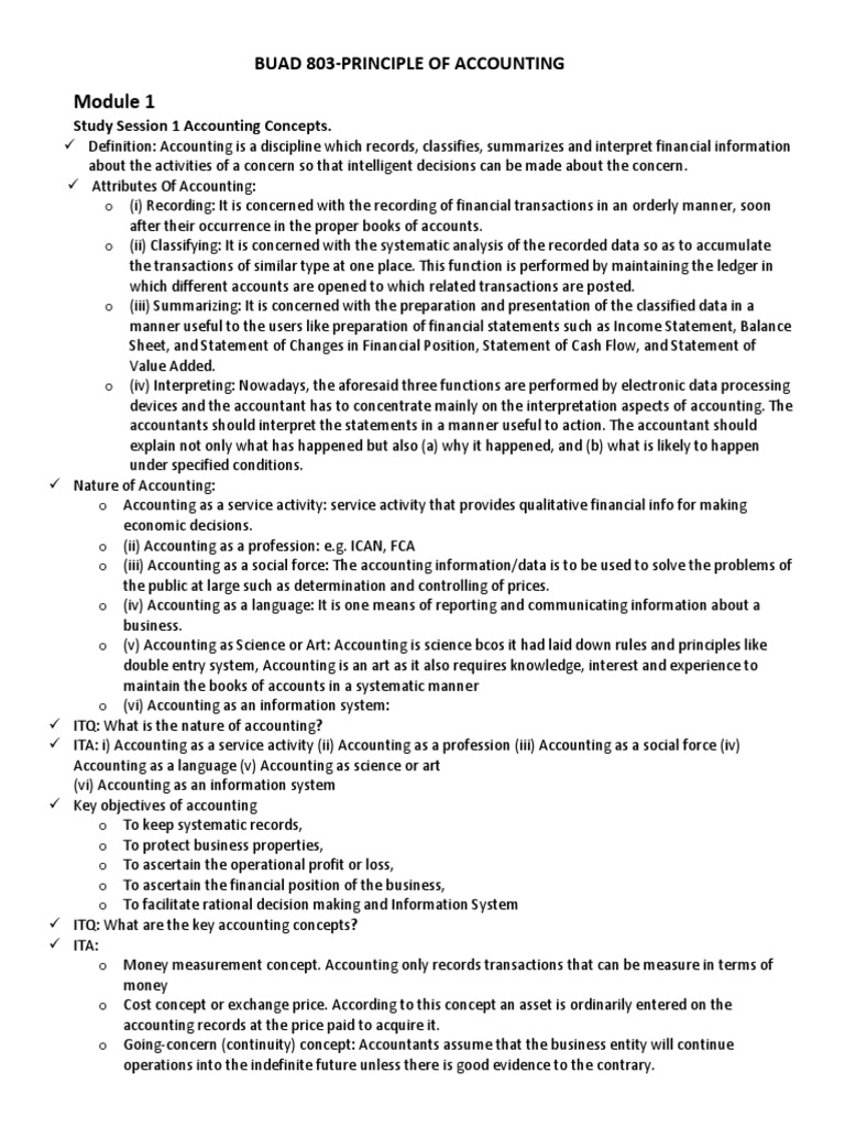 BUAD 803 Summary | PDF | Debits And Credits | Depreciation