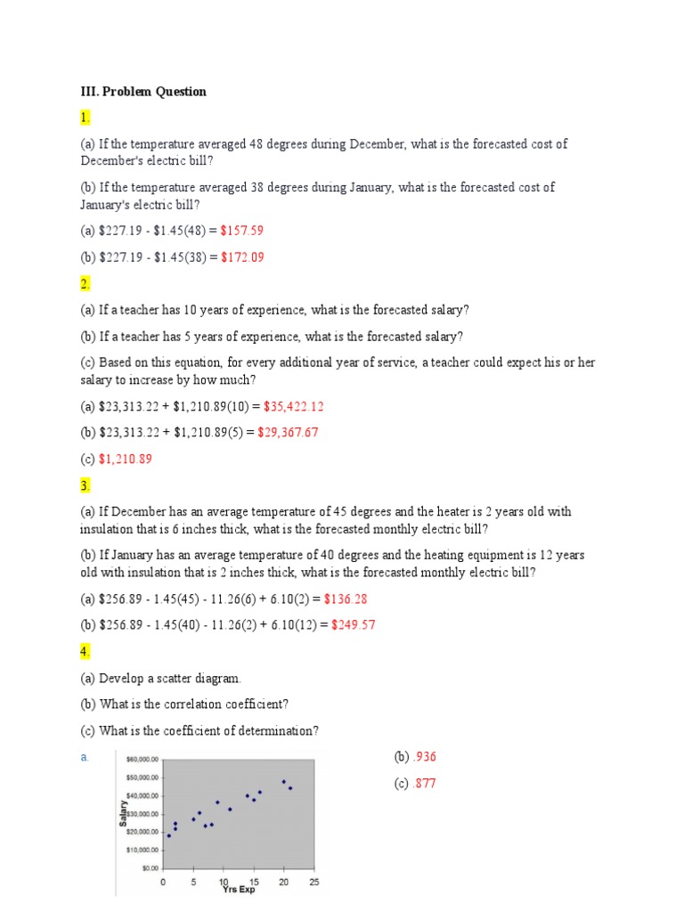 Forecasting Electric Bills and Teacher Salaries with Regression Models | PDF | Errors And ...