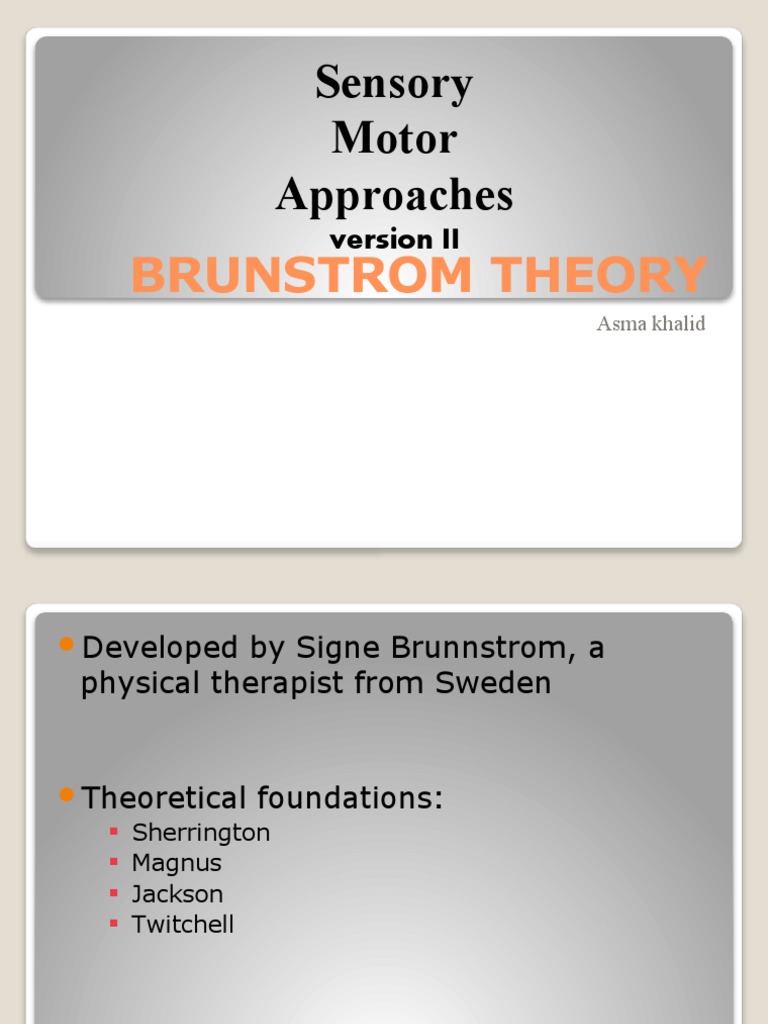 Sensory Motor Approaches: Brunstrom Theory | PDF | Anatomical Terms Of ...