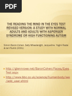 Baron-Cohen Et Al. (Eyes Test) | PDF | Theory Of Mind | Autism