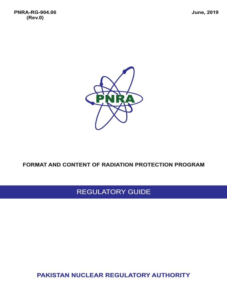 Regulatory Guide: June, 2019 PNRA-RG-904.06 (Rev.0) | PDF | Radiation ...