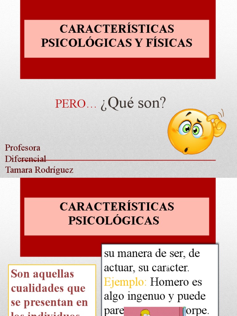 Características Físicas y Psicológicas | PDF