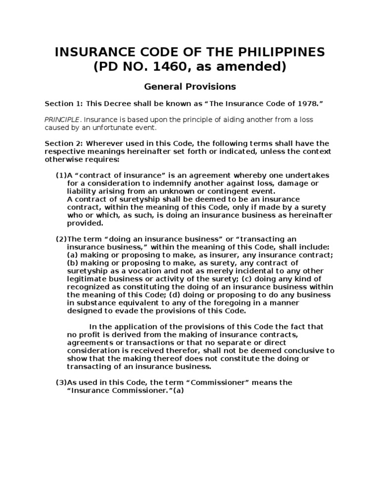 Insurance Code of the Philippines Reviewer