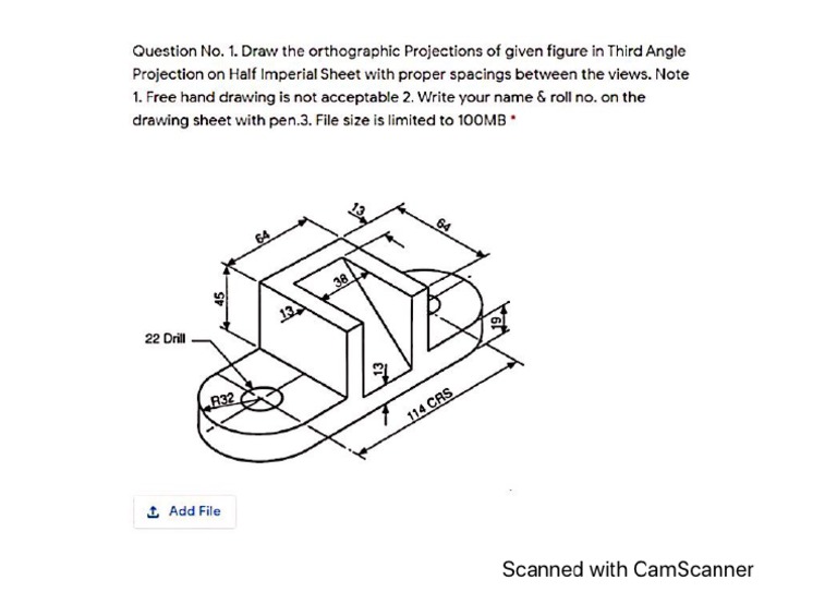 Engineering Drawing MID 2020 - 2 | PDF