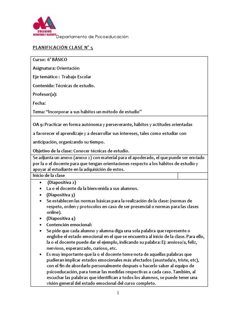 Clase-5-6°-Básico Habitos de Estudios | PDF | Aprendizaje | Evaluación
