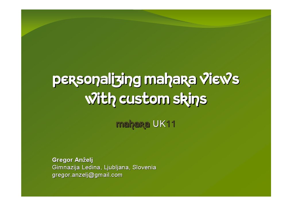 Customizing Mahara with Skins | PDF | World Wide Web | Internet & Web