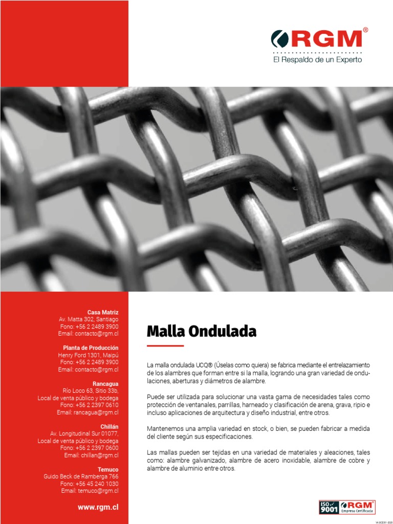 Ficha Técnica Malla | PDF | Cable | Acero