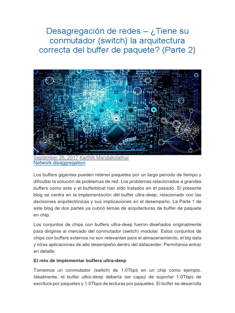 Desagregación de Redes | PDF | Almacenador intermediario de datos | Conmutador de red