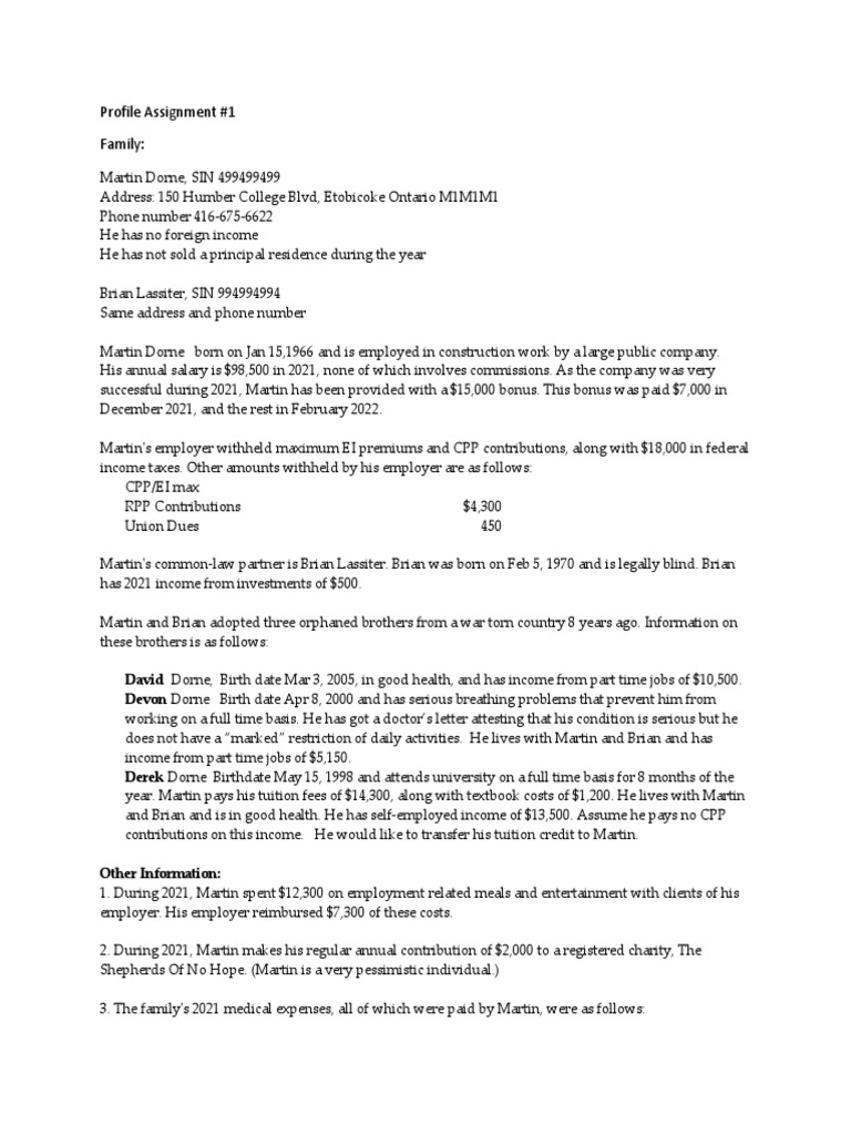 Profile Assignment 1-2021 | PDF | Employment | Economies