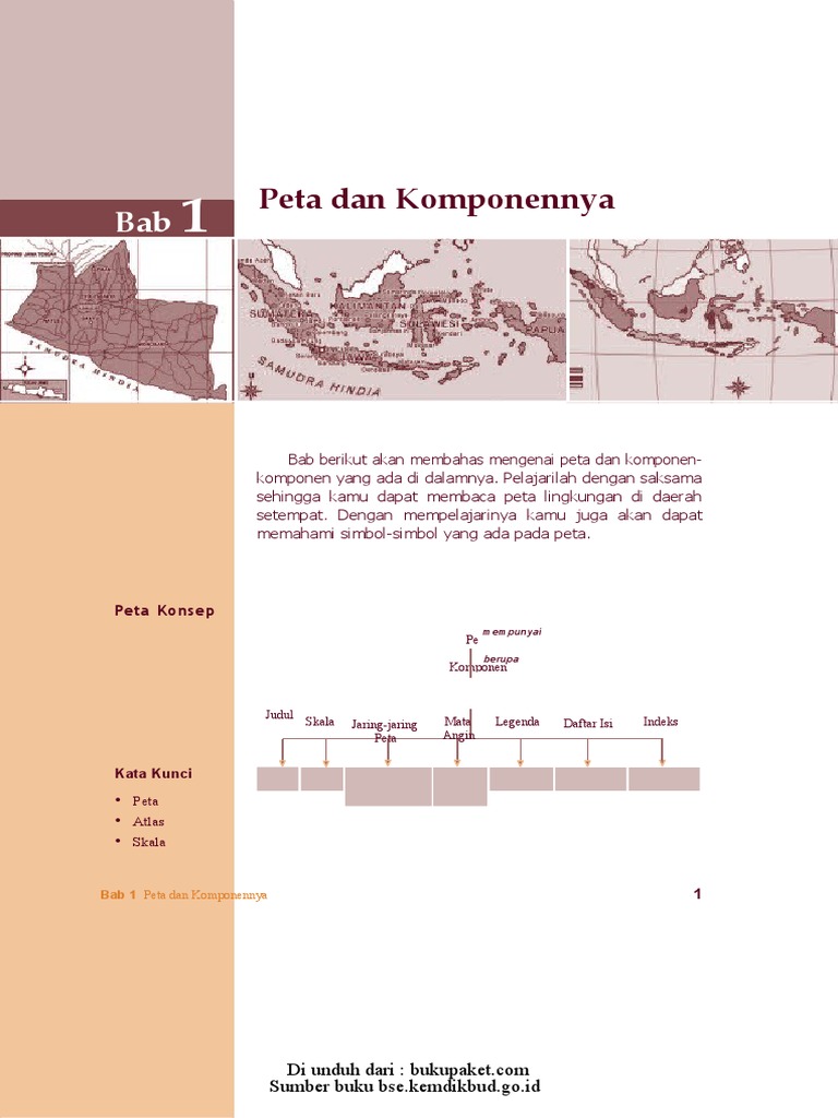 Bab 1 Peta Dan Komponennya IPS | PDF