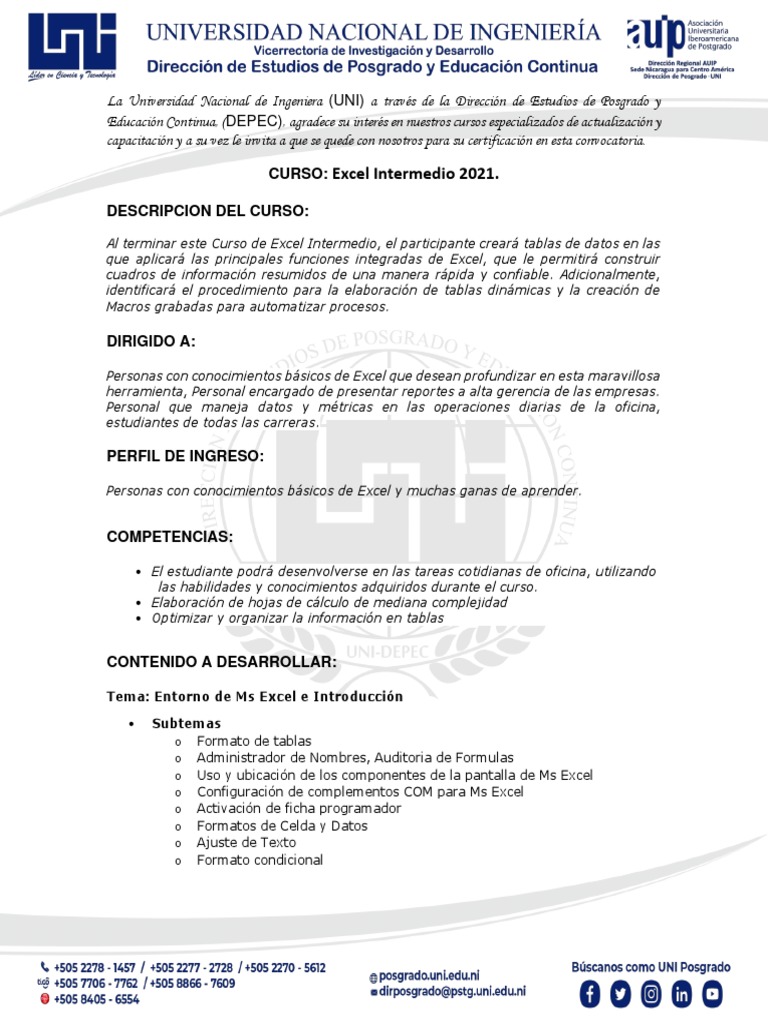 Curso Excel Intermedio 2021 | PDF | Microsoft Excel | Macro (informática) Curso Excel Intermedio 2021 | PDF | Microsoft Excel | Macro (informática)
