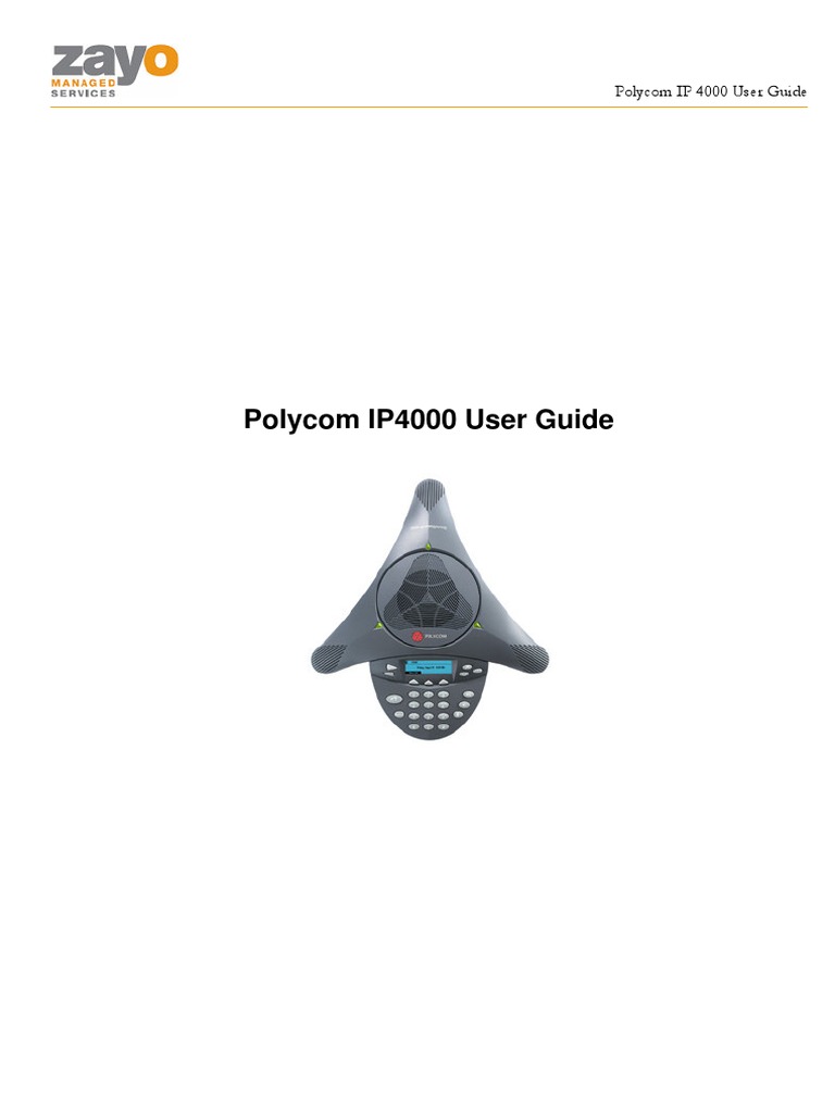 Polycom IP 4000 User Guide | PDF | Voicemail | World Wide Web