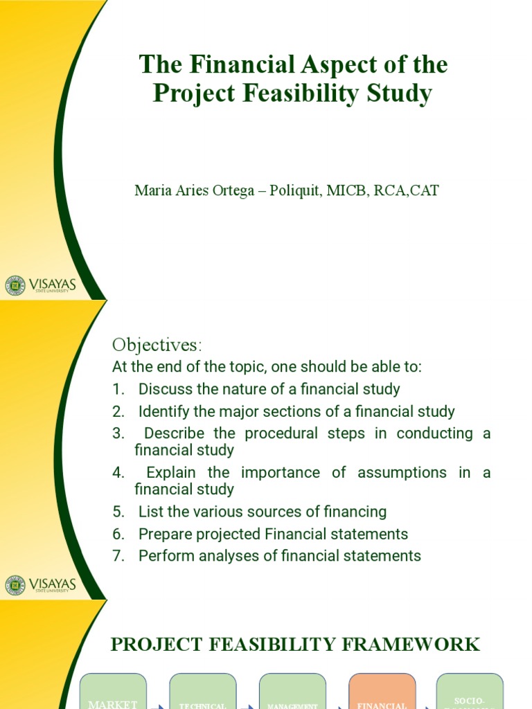 Preparing The Feasibility Study - FInancial | PDF | Net Present Value | Investing
