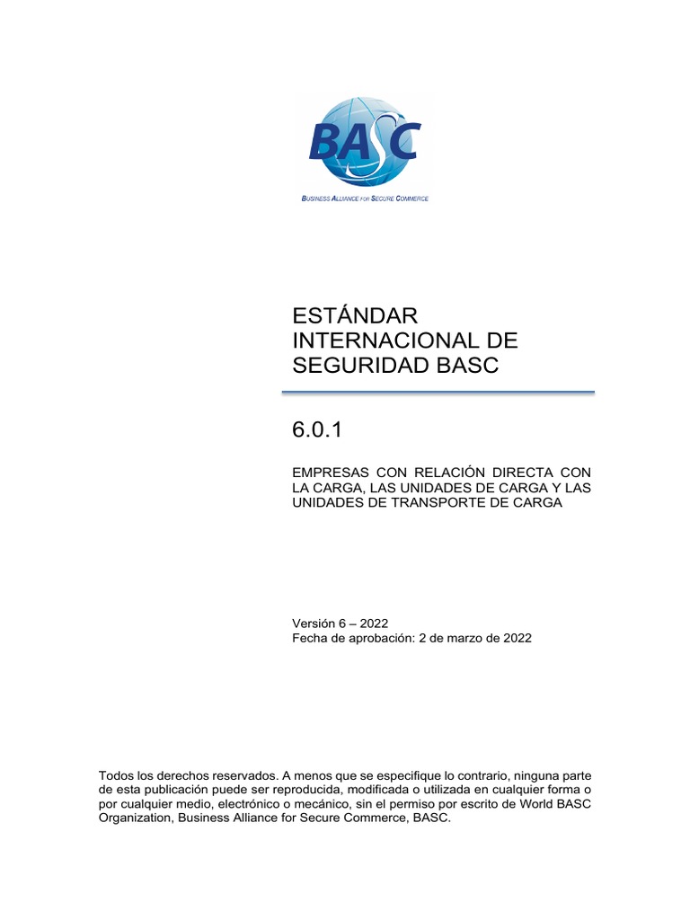 Estandar Internacional Basc 6.0.1 | PDF | La seguridad informática ...