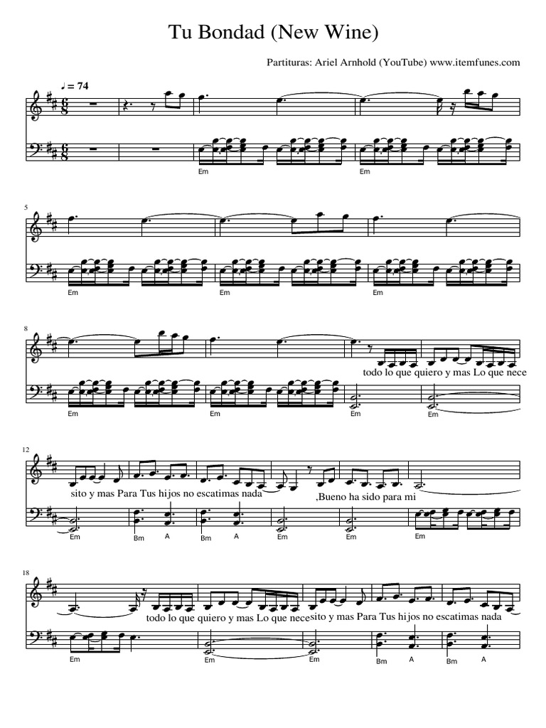 Tu Bondad New Wine | PDF