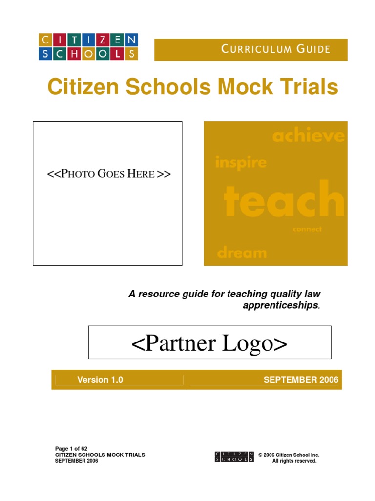 Mock Trials | Lesson Plan | Lawyer