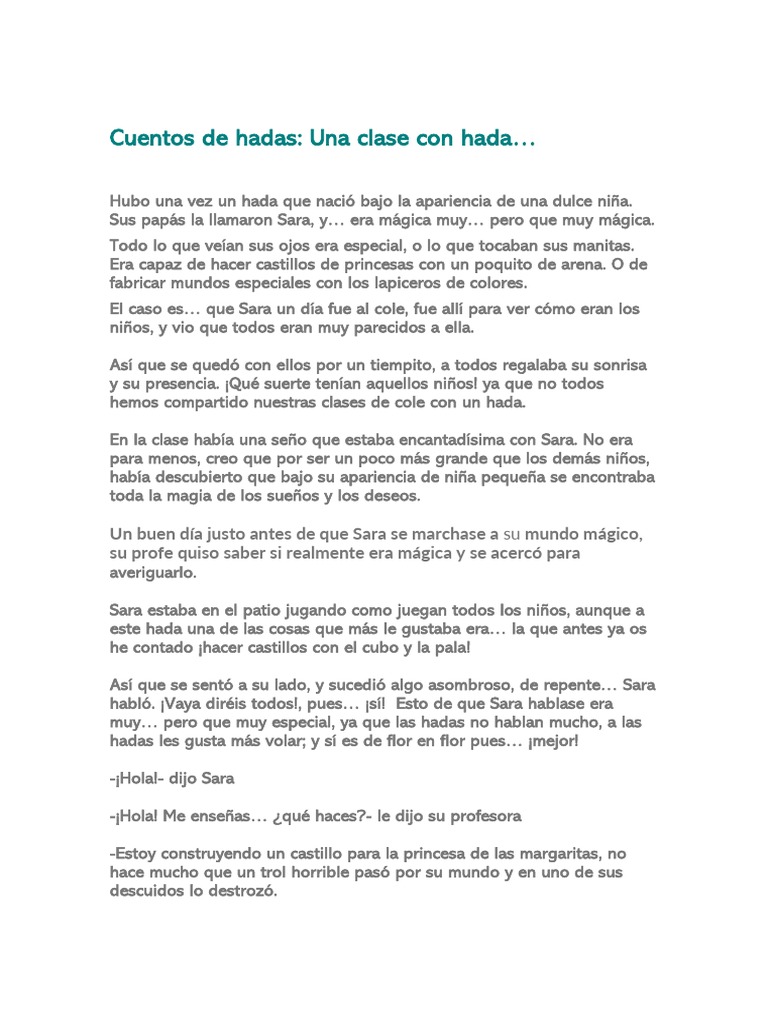 Cuento de Hada de Jahaira | PDF | Hadas