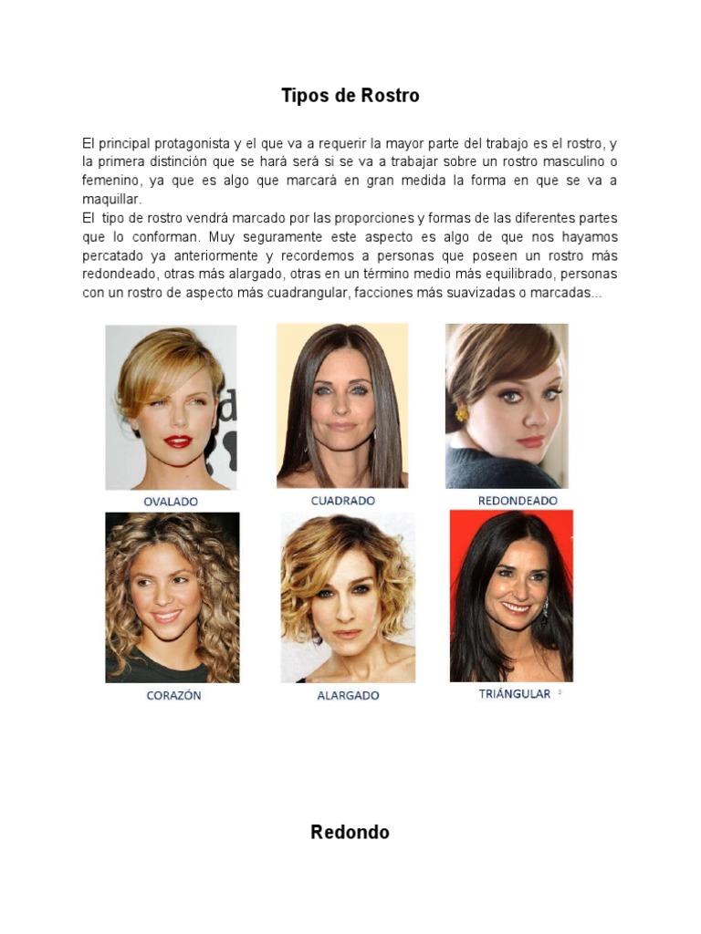 Tipos De Rostro Pdf