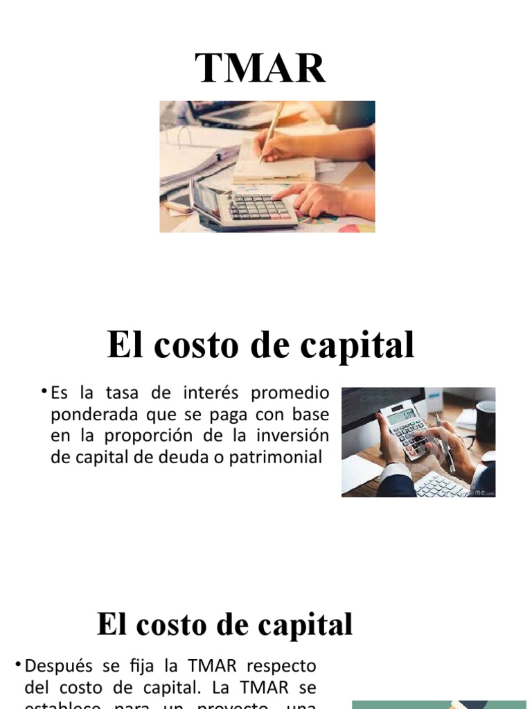 TMAR | PDF | Capital (economía) | Tasas de interés
