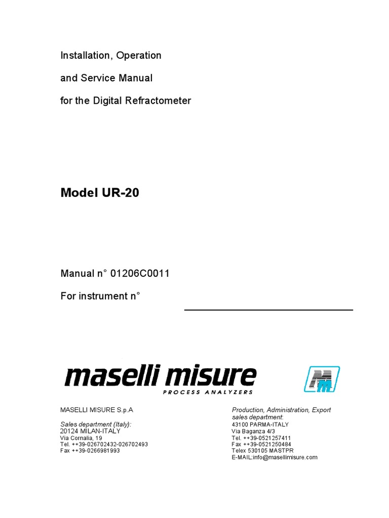 35 Ak 03 Maselli Ur20 (Ing) | PDF | Refraction | Refractive Index