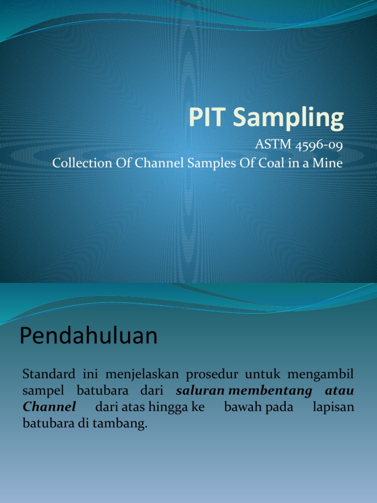 Pit Sampling Pdf