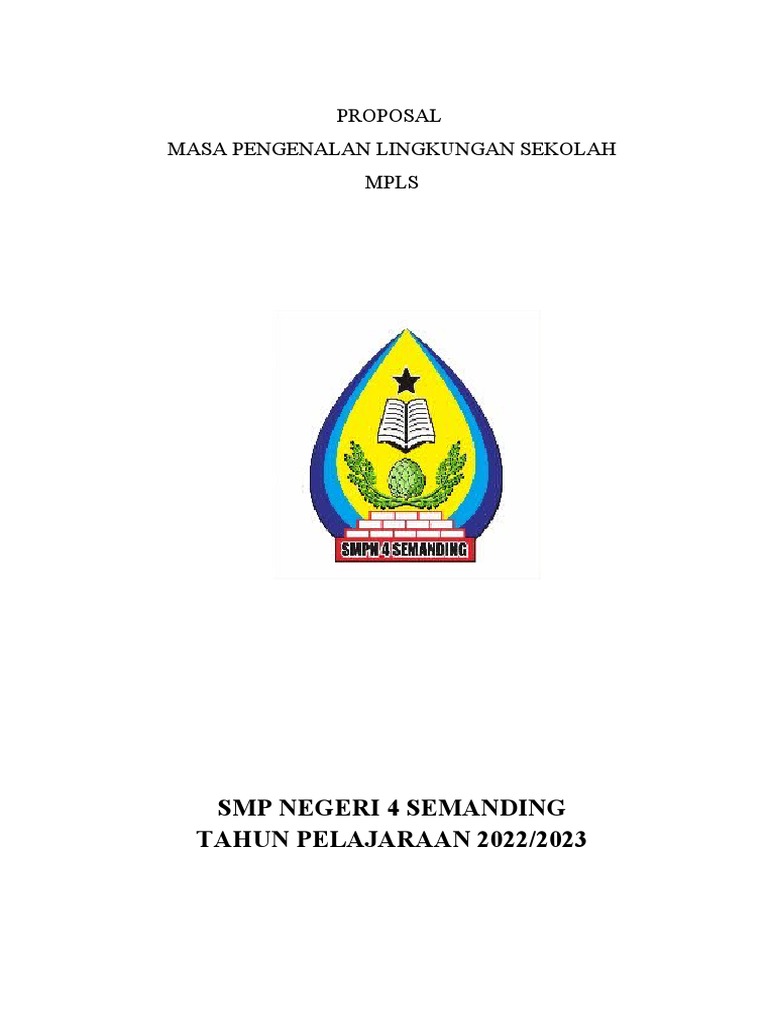Proposal MPLS SMPN 4 Semanding 2022/2023 | PDF | Karier & Perkembangan