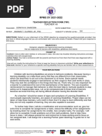 RPMS SY 2021-2022 Teacher Reflection Form (TRF) Teacher I-Iii | PDF ...