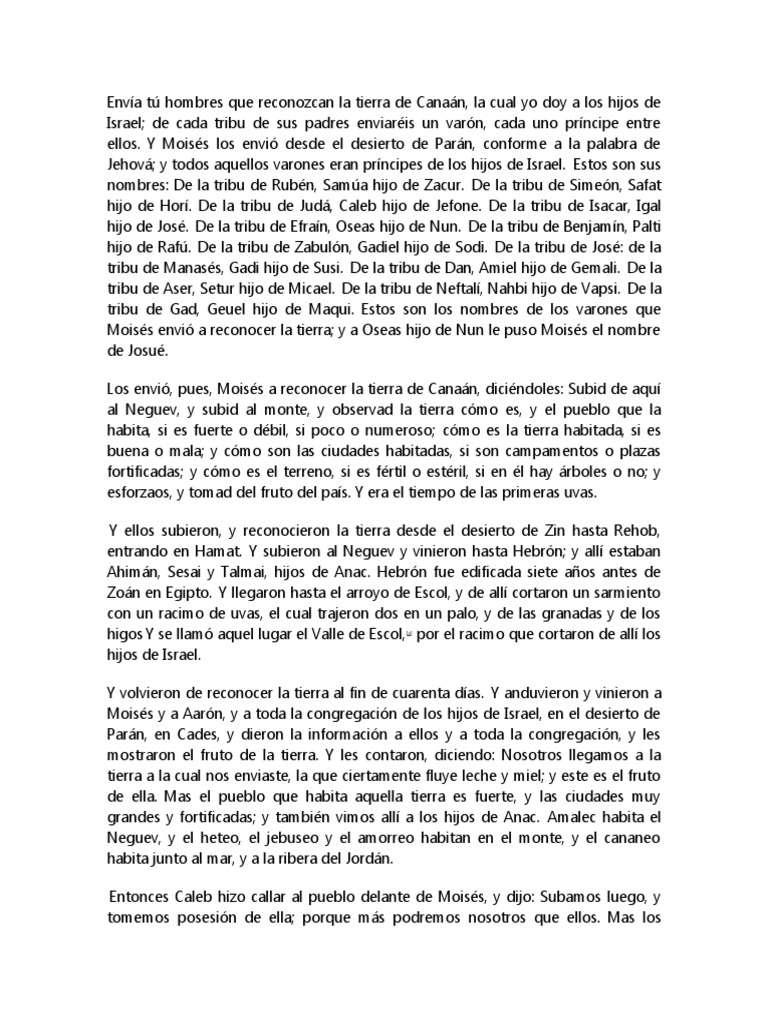 Los 12 Espias v1 | PDF | Moisés | Joshua