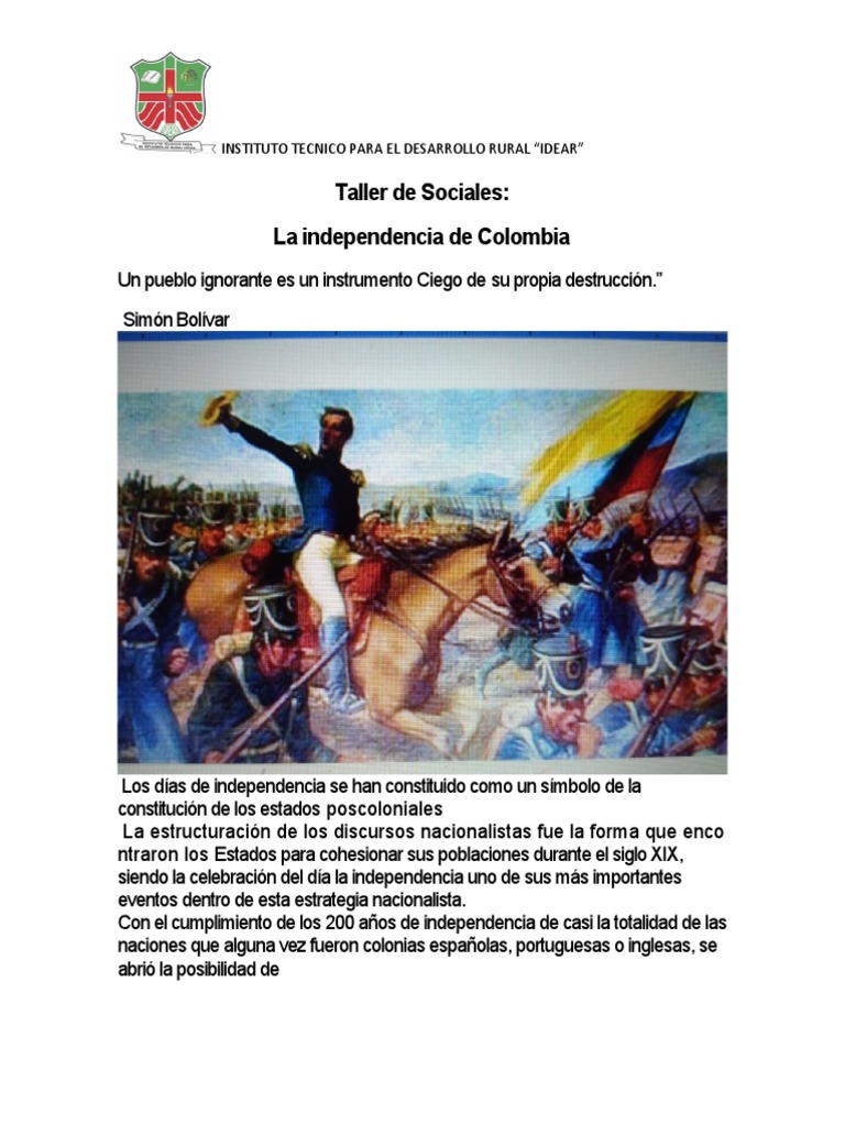La independencia de Colombia: Un proceso que comenzó a finales del ...