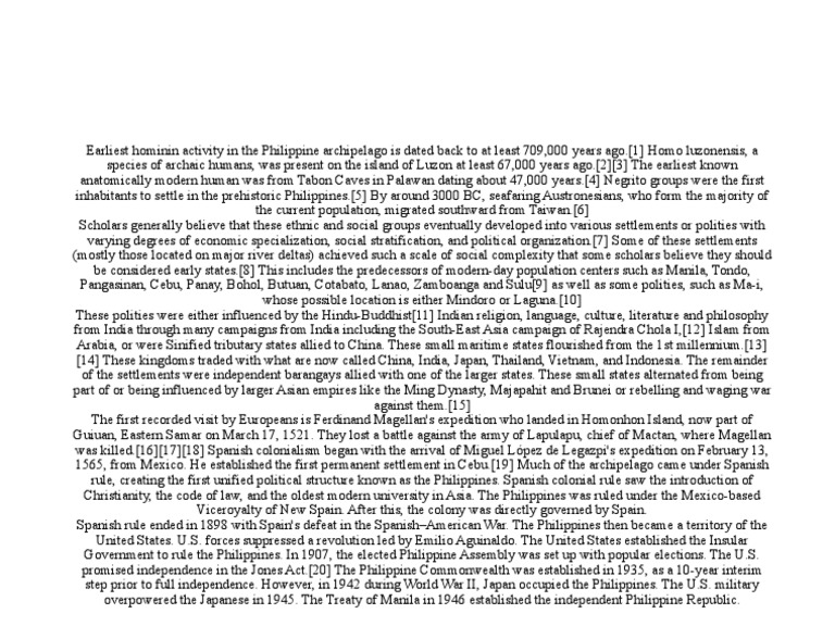History of The Philippines | PDF | Philippines | Spanish Empire