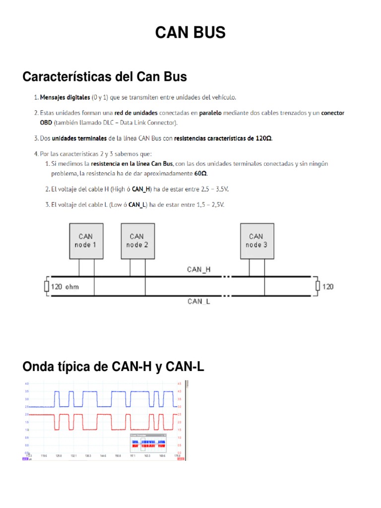 Can Bus | PDF | Resistencia Eléctrica y Conductancia | Ingenieria Eléctrica