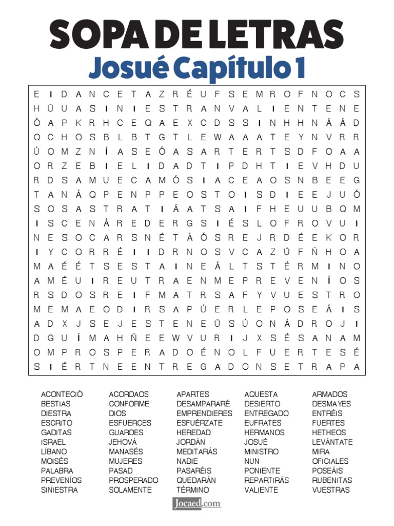 Josue 1 Sopa de Letras | PDF