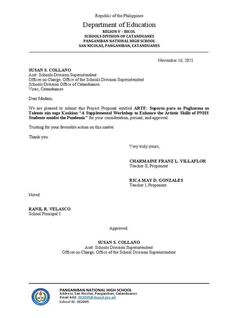 Project Proposal For MAPEH CPAR 1 | PDF | Learning