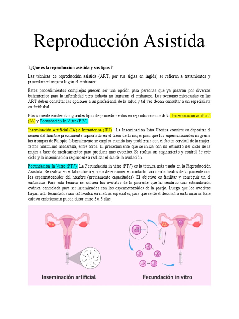 Reproducción Asistida | PDF | Fertilización en vitro | Tecnología de reproducción asistida