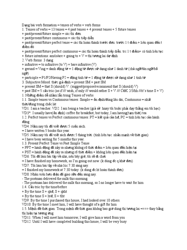 English Grammar Summary | PDF