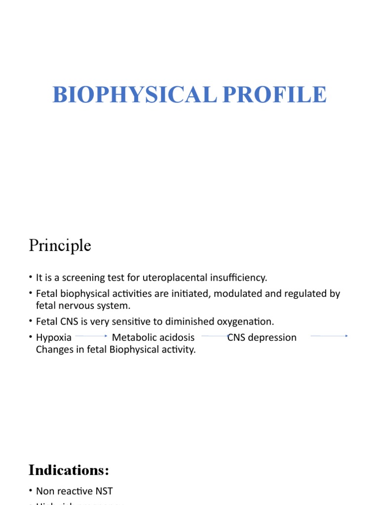 Biophysical Profile | PDF | Fetus | Maternal Health