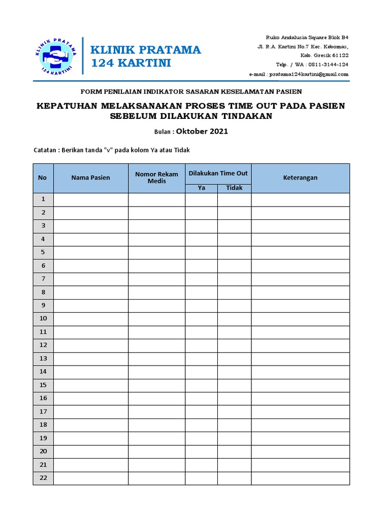 SKP4 - Form Timeout Sebelum Tindakan | PDF