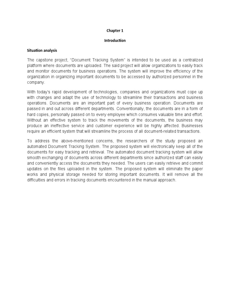 Chapter-1-document-tracking-system | PDF | System | Computer Network