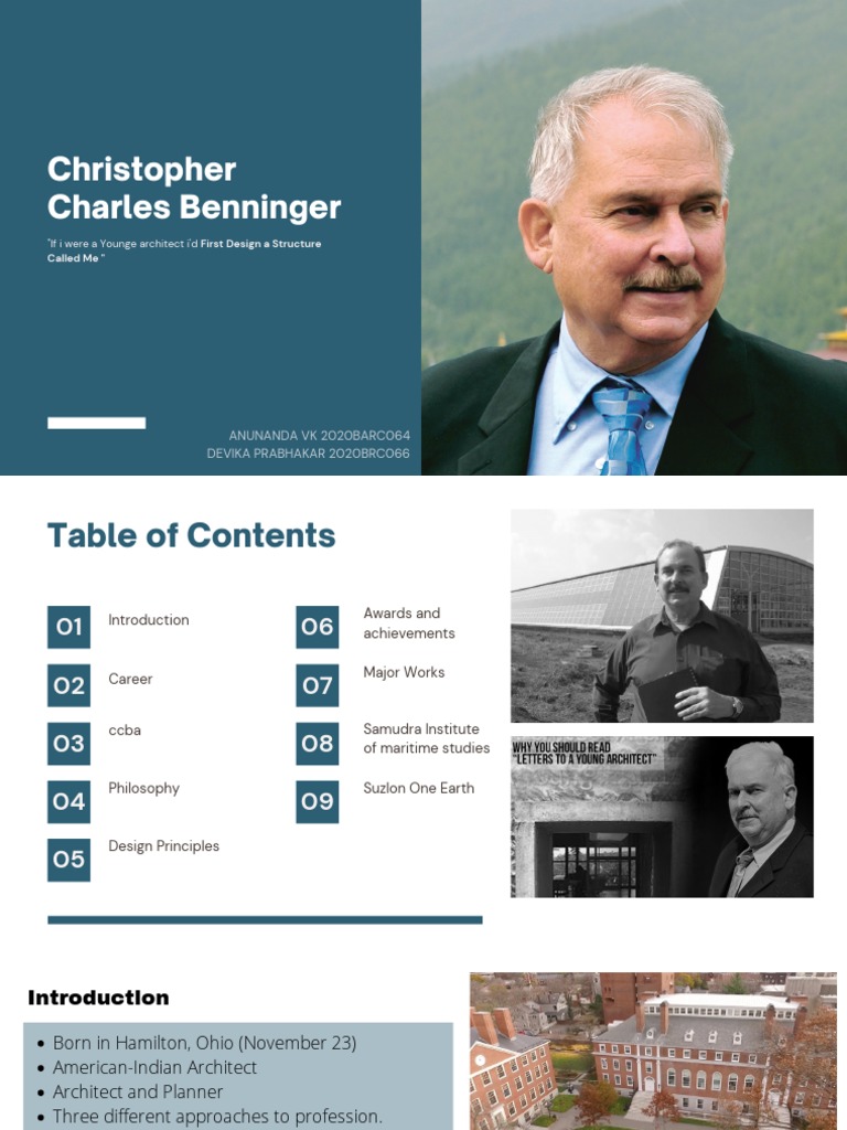 Christopher Charles Benninger | PDF | Architect | Design