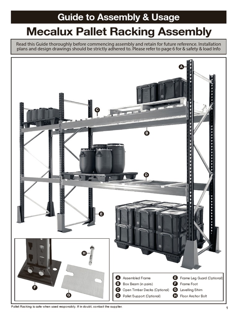 Mecalux Pallet Racking Assembly: Guide To Assembly & Usage | PDF ...
